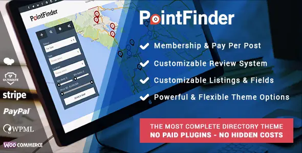 Download PointFinder Directory & Listing WordPress Theme v2.3.1 Free