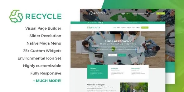 Download Recycle – Environmental & Green Business WordPress Theme v1.9. ...