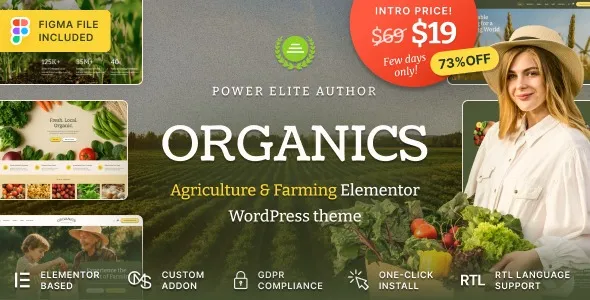 Download Organics – Agriculture & Food Farm WordPress Theme v1.0.2 Free